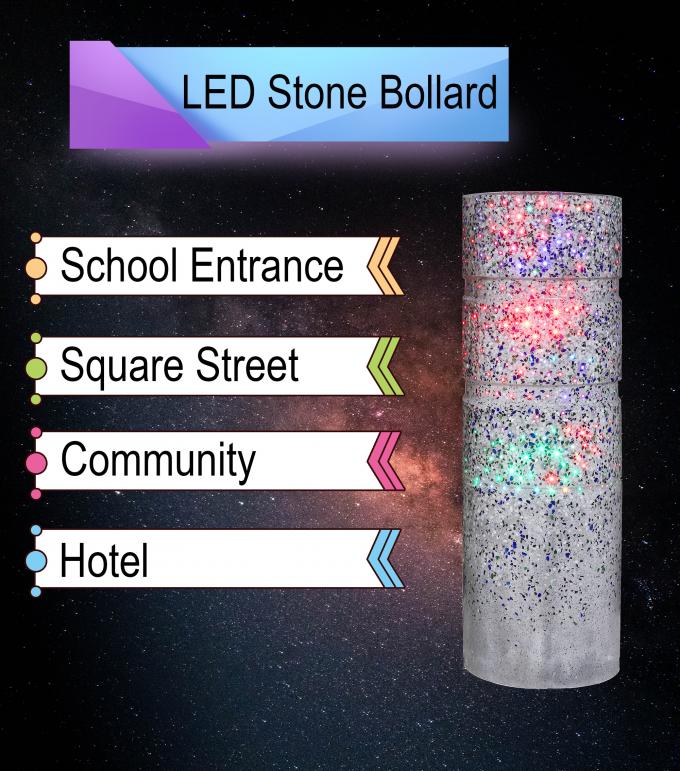 LED Granite Dura Art Stone Bollards Shinning Stone Ball Blocker Light ...