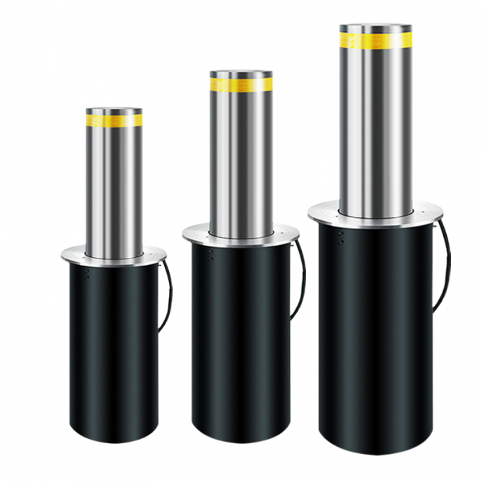 600mm Height Hydraulic Retractable Bollards Barriers With Chromeplate ...