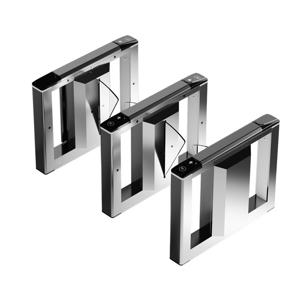 Single Lane Flap Barrier Turnstile Robust Ip56 Access Control