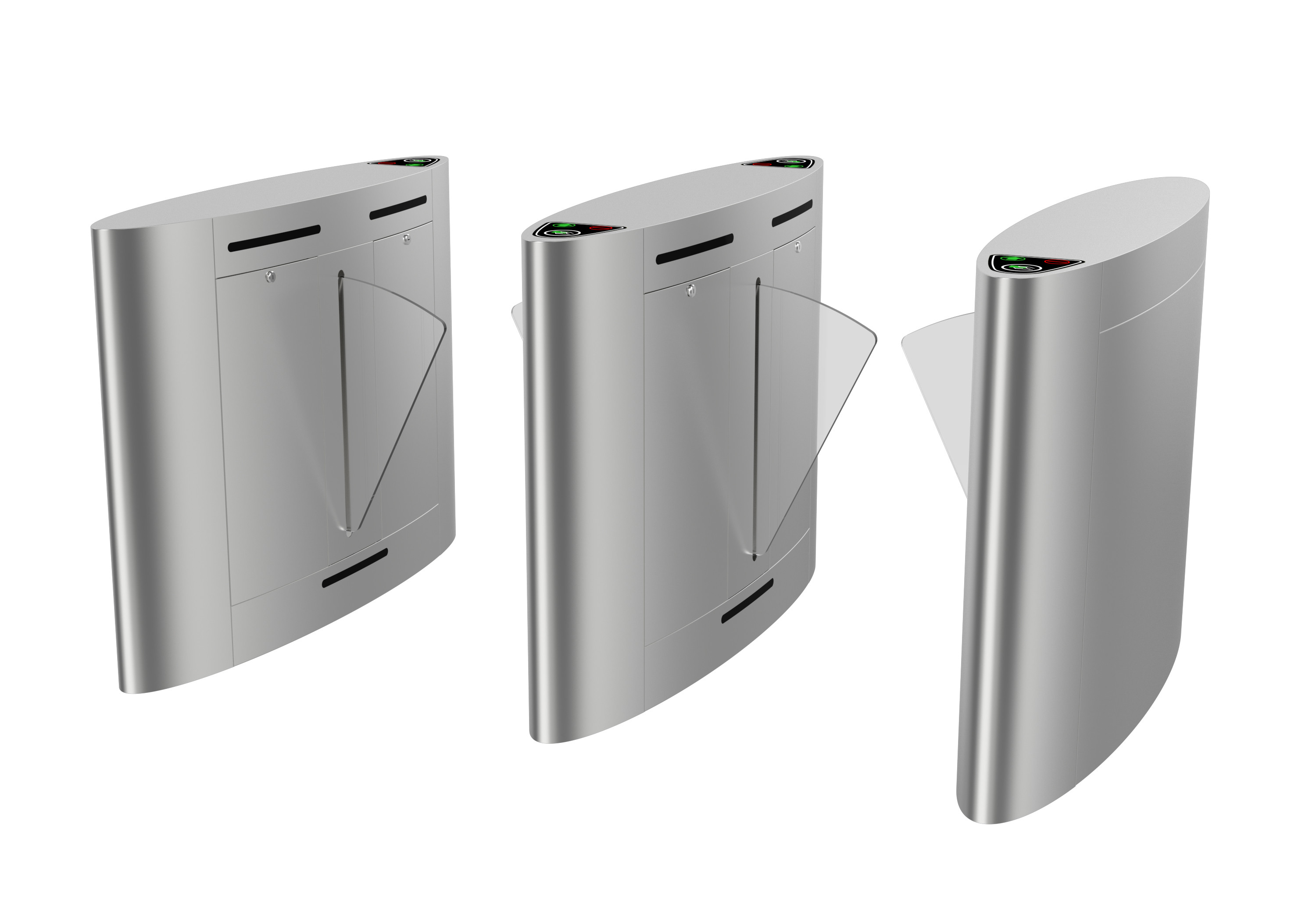 RFID Electronic Flap Barrier Turnstile Smart Pedestrian Door Access ...