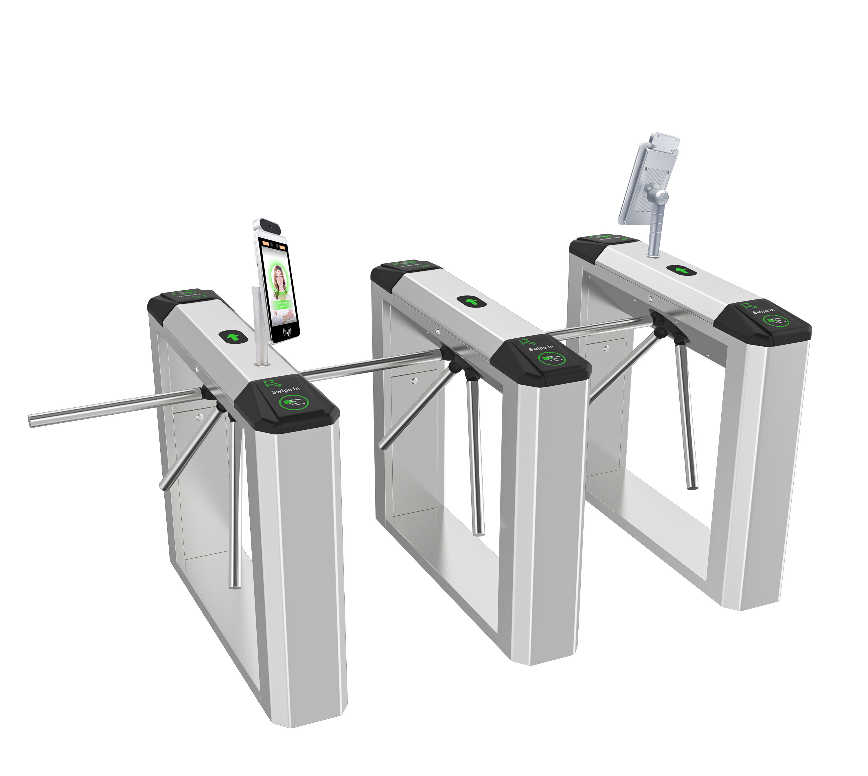 Biometric Tripod Turnstile Gate High Security Pedestrian Security Gate ...