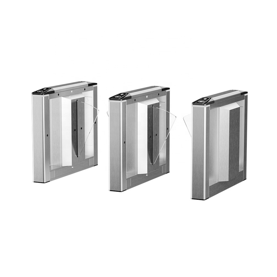 Remote / Button / Card Control Flap Barrier Turnstile With Dc Brushless ...