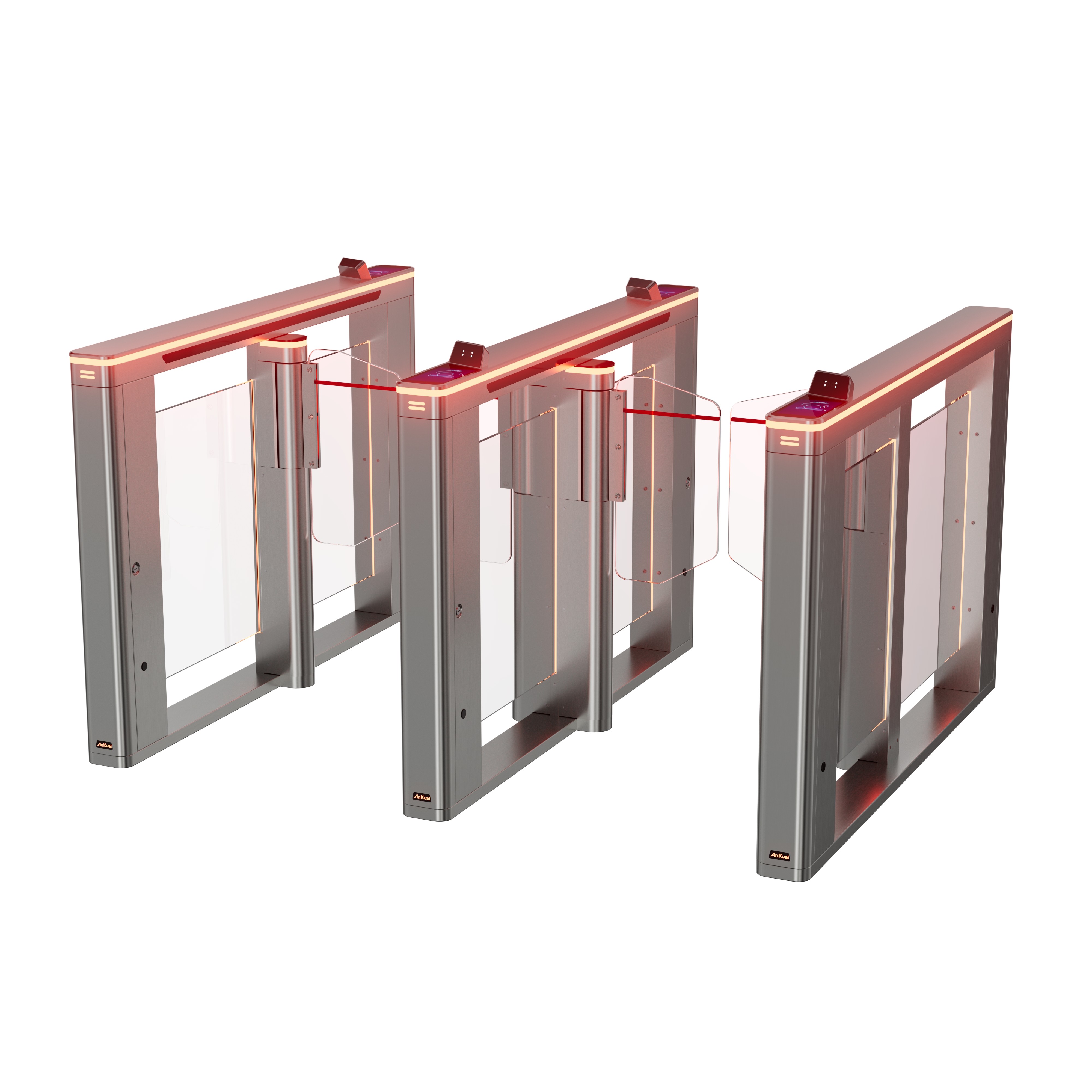 1500*120*990mm Speed Gate Turnstile With Incremental Quadrature ABZ Encoder