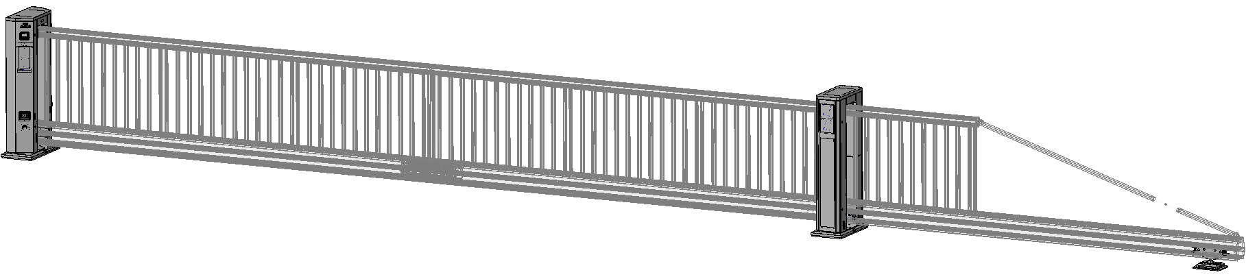 Adjustable Speed Telescopic Sliding Gate Access Control System With ...