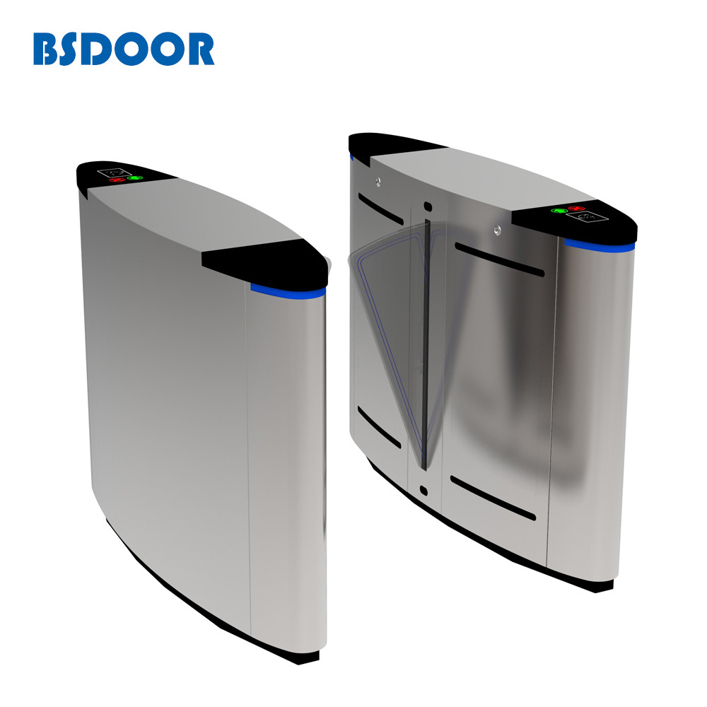 Automatic 304 Stainless Steel Red Soft Flapper Security Turnstile Gate