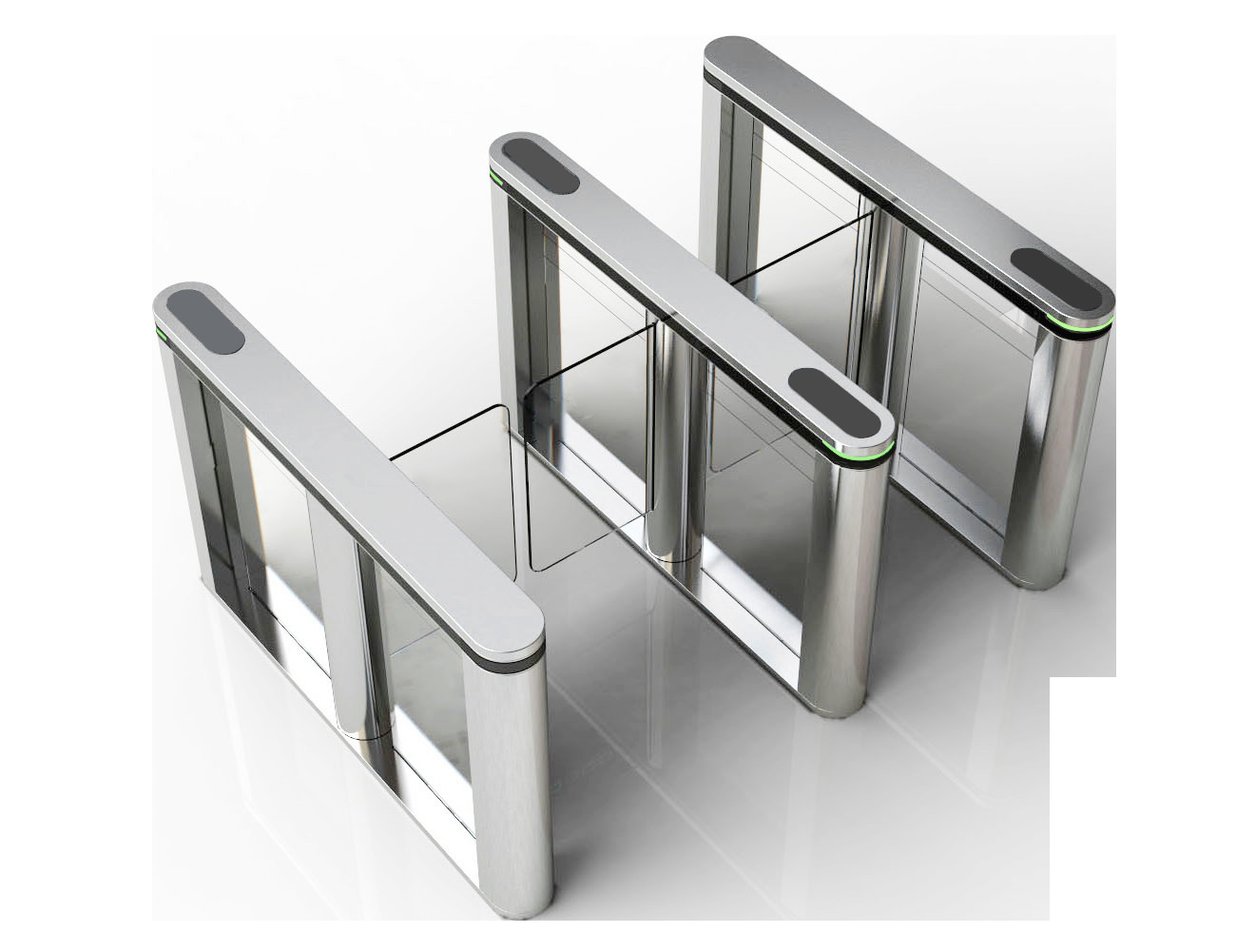 Slim Speed Gate Turnstile With Face Recognition Pedestrian For Disabled